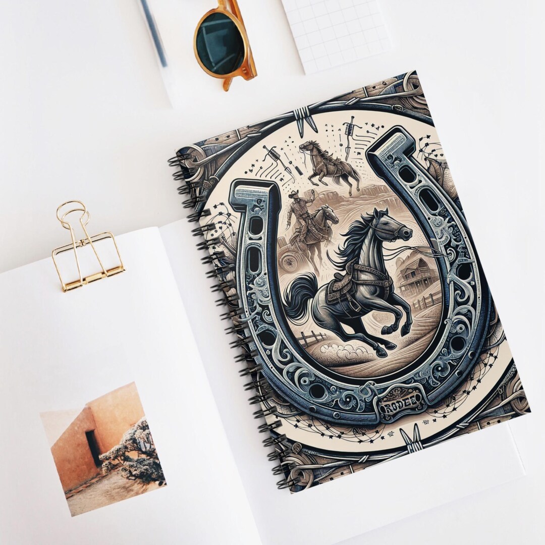 Western Rodeo Horses Ranch Spiral Bound Journal Notebook Prayer Writing ...