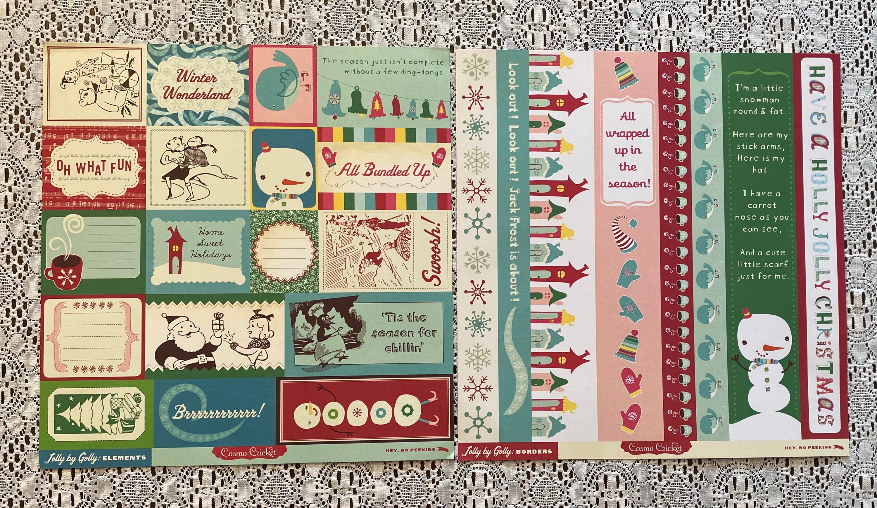 Cosmo Cricket / Jolly by Golly / Christmas Super Kit / Junk Journal ...
