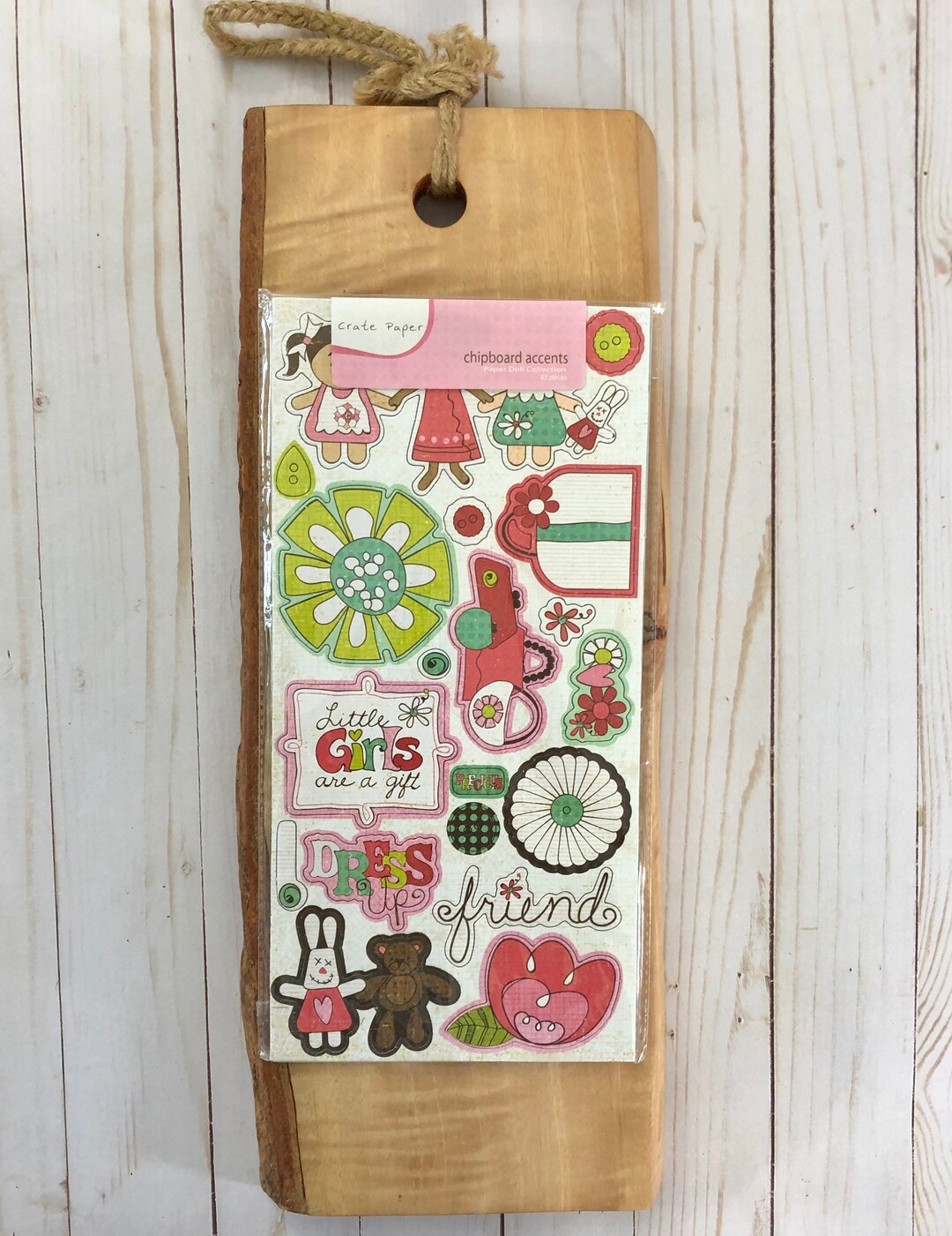 Crate Paper / Chipboard Accents / Paper Doll / Junk Journal / - Etsy