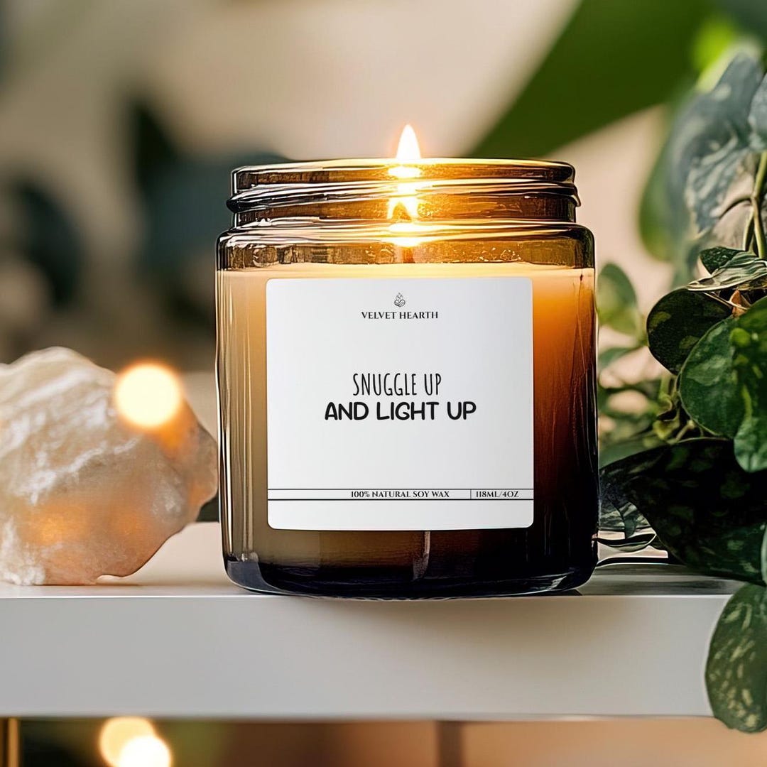 Snuggle up and Light up Soy Candle Cozy Candle for Self-care ...