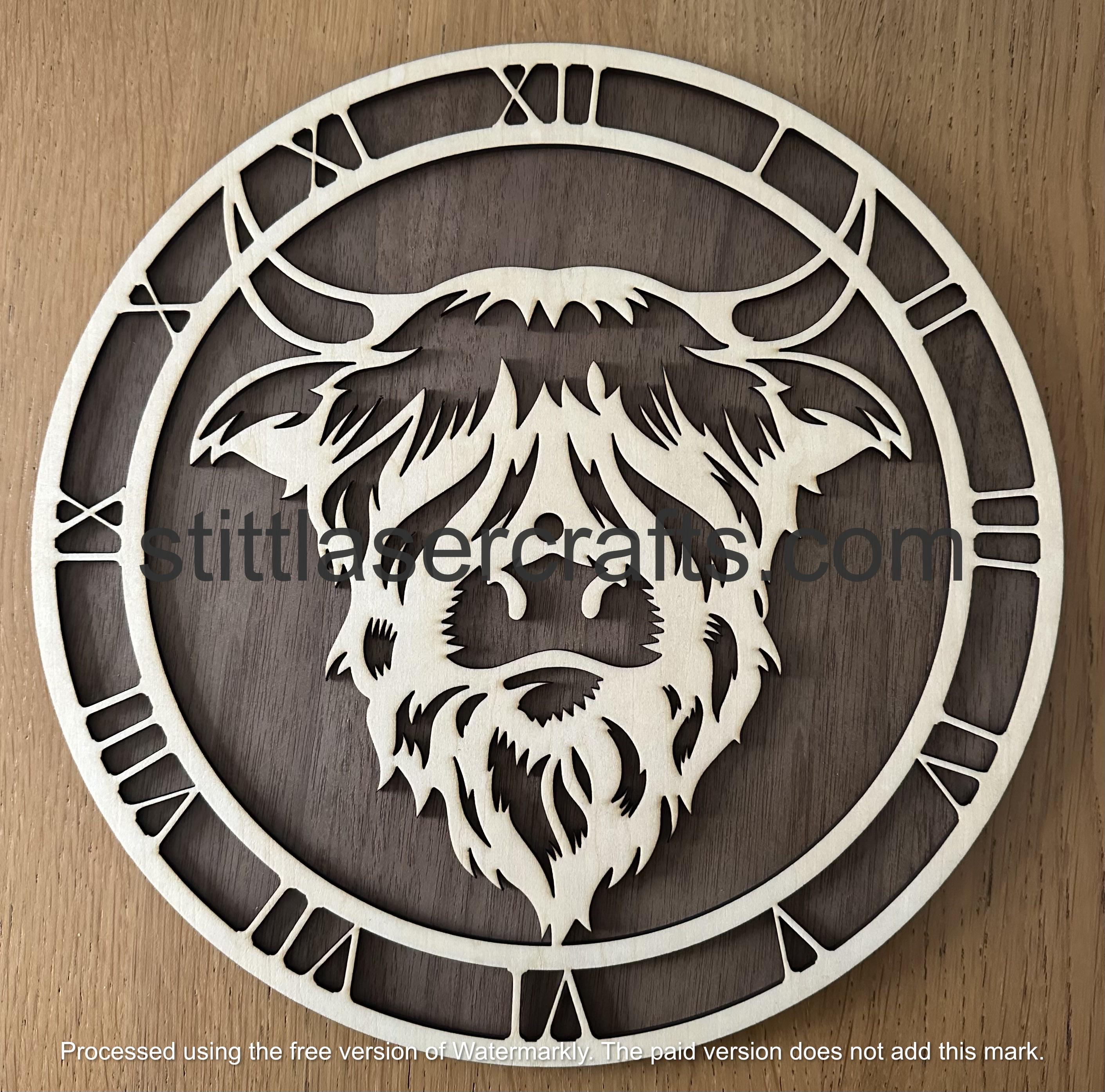 Highland Cow Clock - Etsy