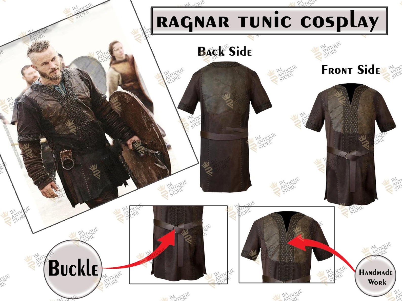 Handmade Ragnar Lothbrok Viking Leather Vest –travis Fimmel Ragnar ...