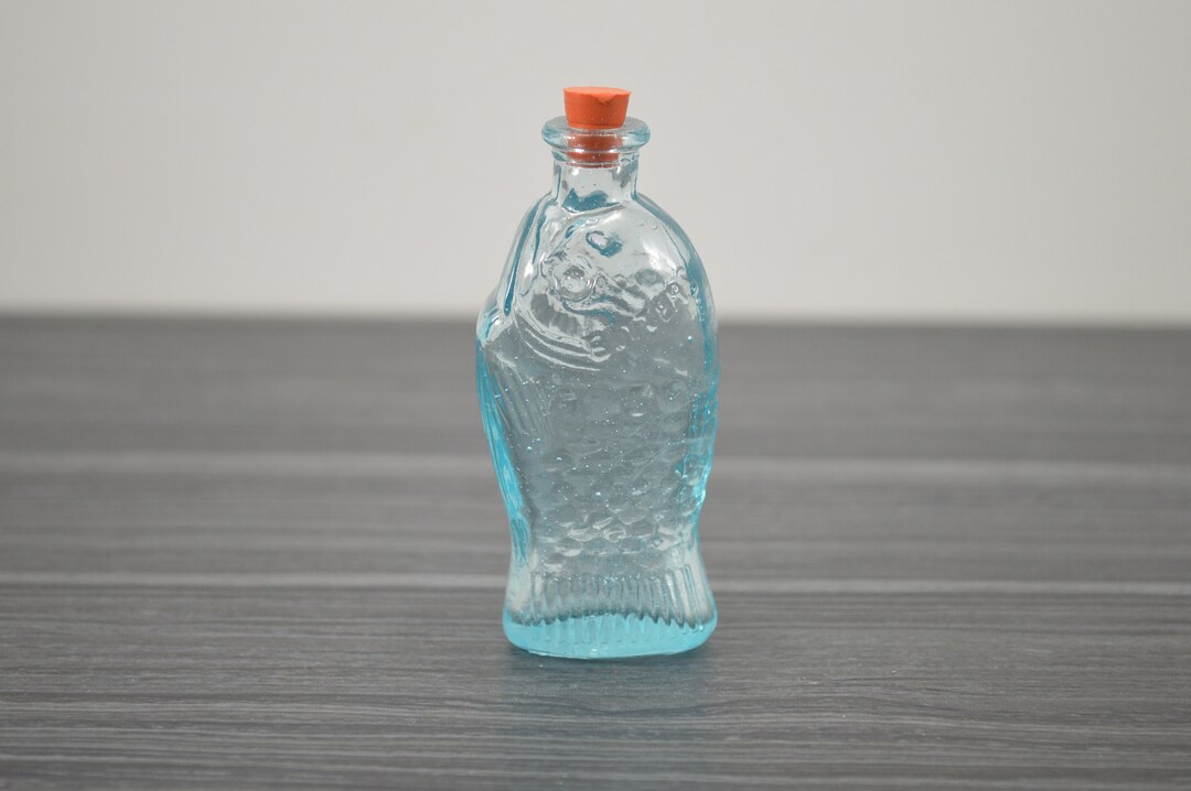 Vintage Dr Fisch Light Blue Glass Fish Shaped Bitters Bottle - Etsy