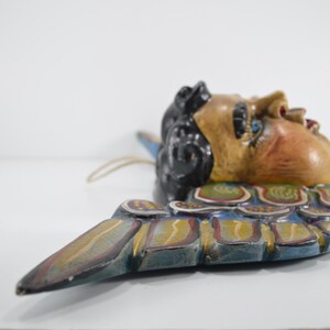 Vintage Carved Wooden Double Angel Winged Cherub Cacheton Mexican Folk ...