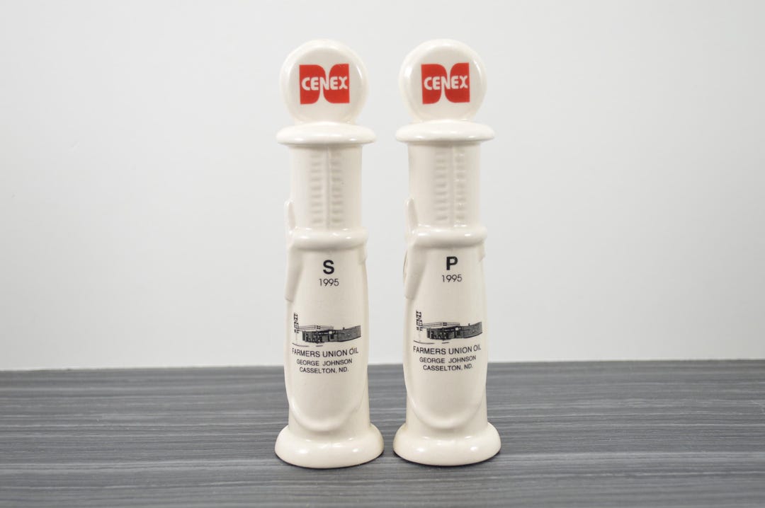 Vintage Cenex Gas Pump Salt and Pepper Shakers Farmers Union Oil Gas ...