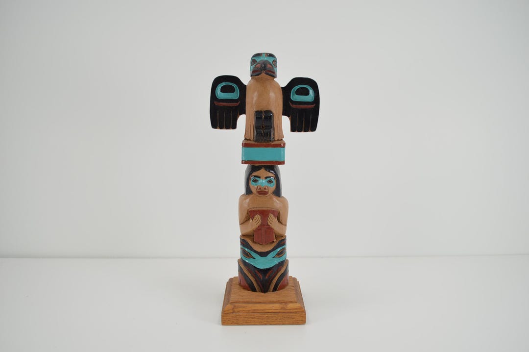 Vintage Pacific Northwest Native American Alaskan First Nation Carved ...