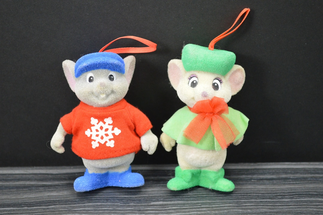 Vintage Disney the Rescuers Bernard Miss Bianca Christmas Ornaments ...