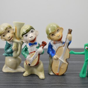 Vintage Three Musical Porcelain Anthropomorphic Chimp Chimpanzee Monkey ...