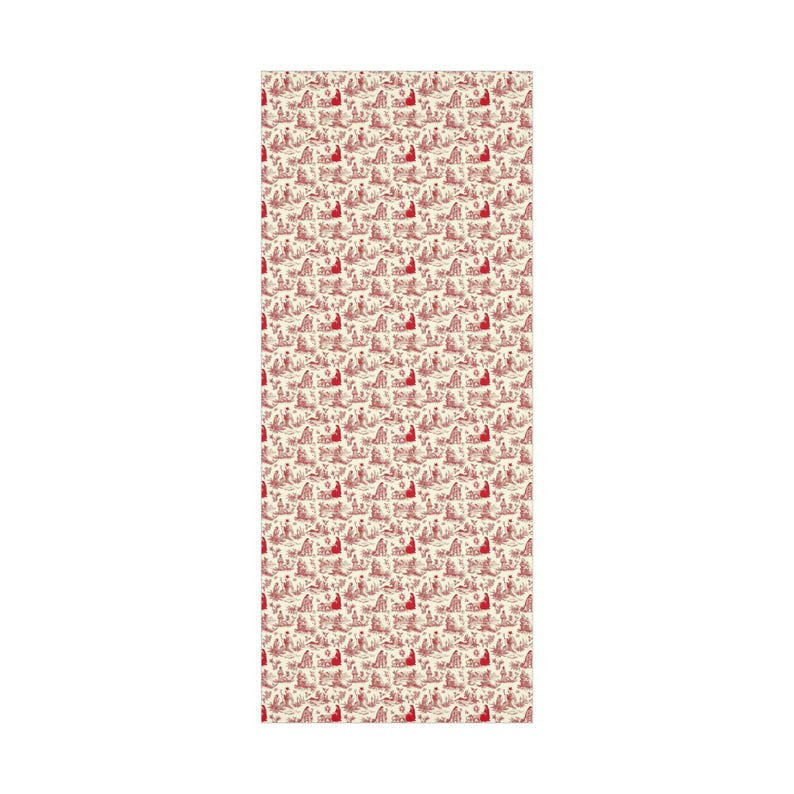 Toile De Jouy Nativity Scene Christmas Wrapping Paper Classic Red ...