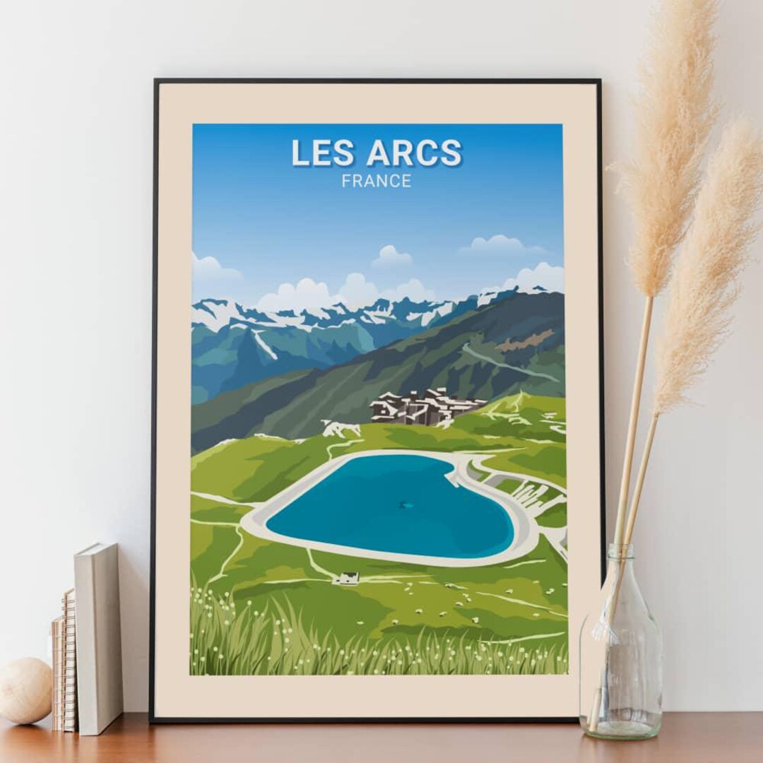 Poster Les Arcs - Heart Lake - Etsy