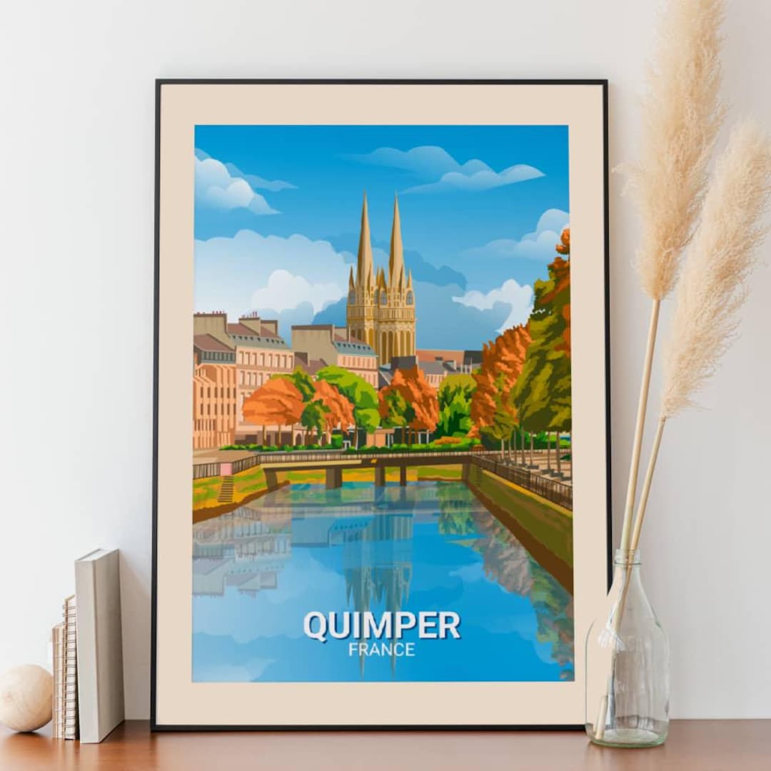 Affiche Quimper - Etsy France