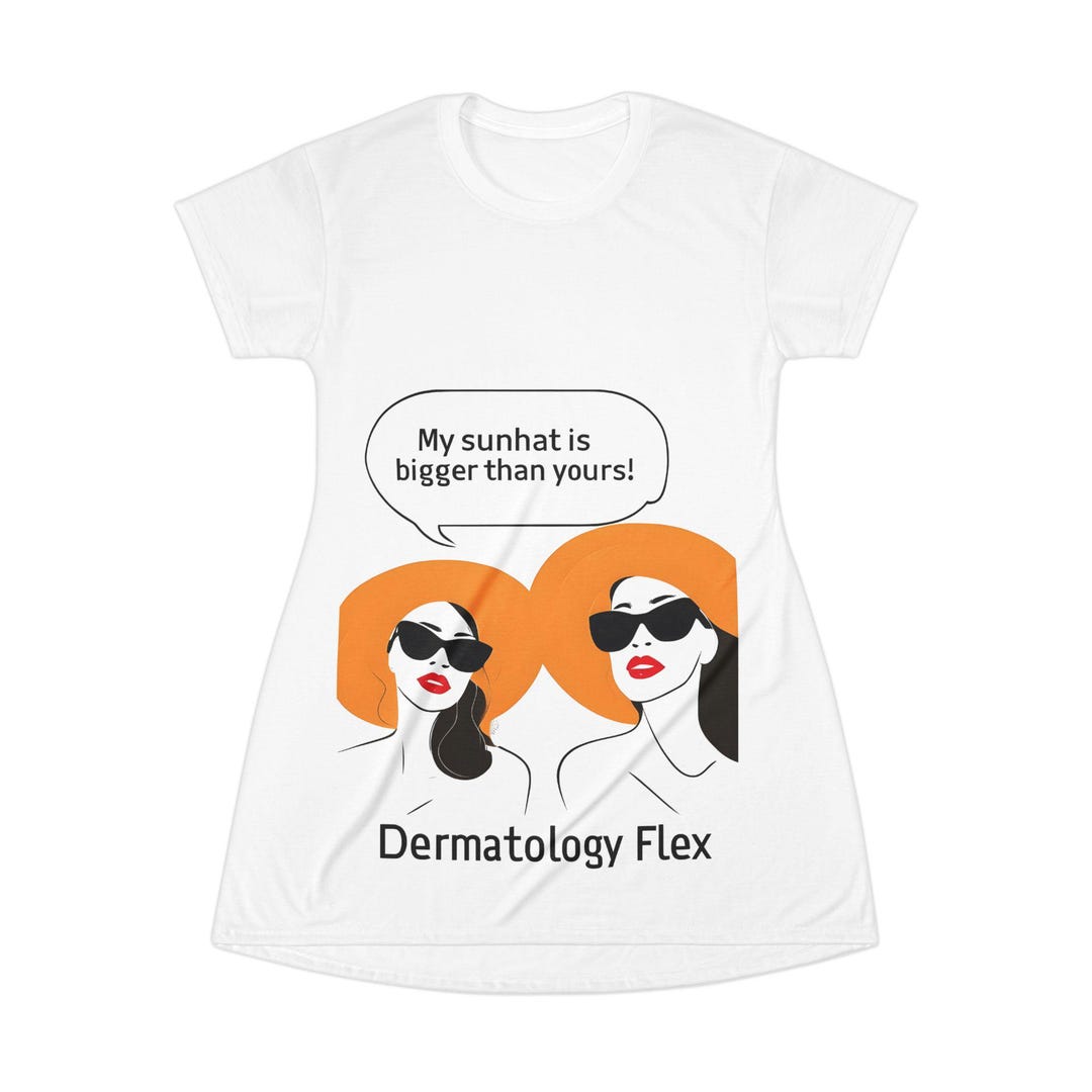 Sun Safety Awareness T-shirt Dress, Beach Cover Up, Dermatology ...