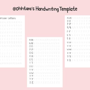 Handwriting Template - Etsy