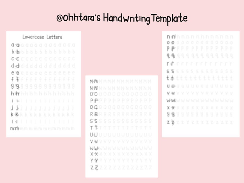 Handwriting Template - Etsy