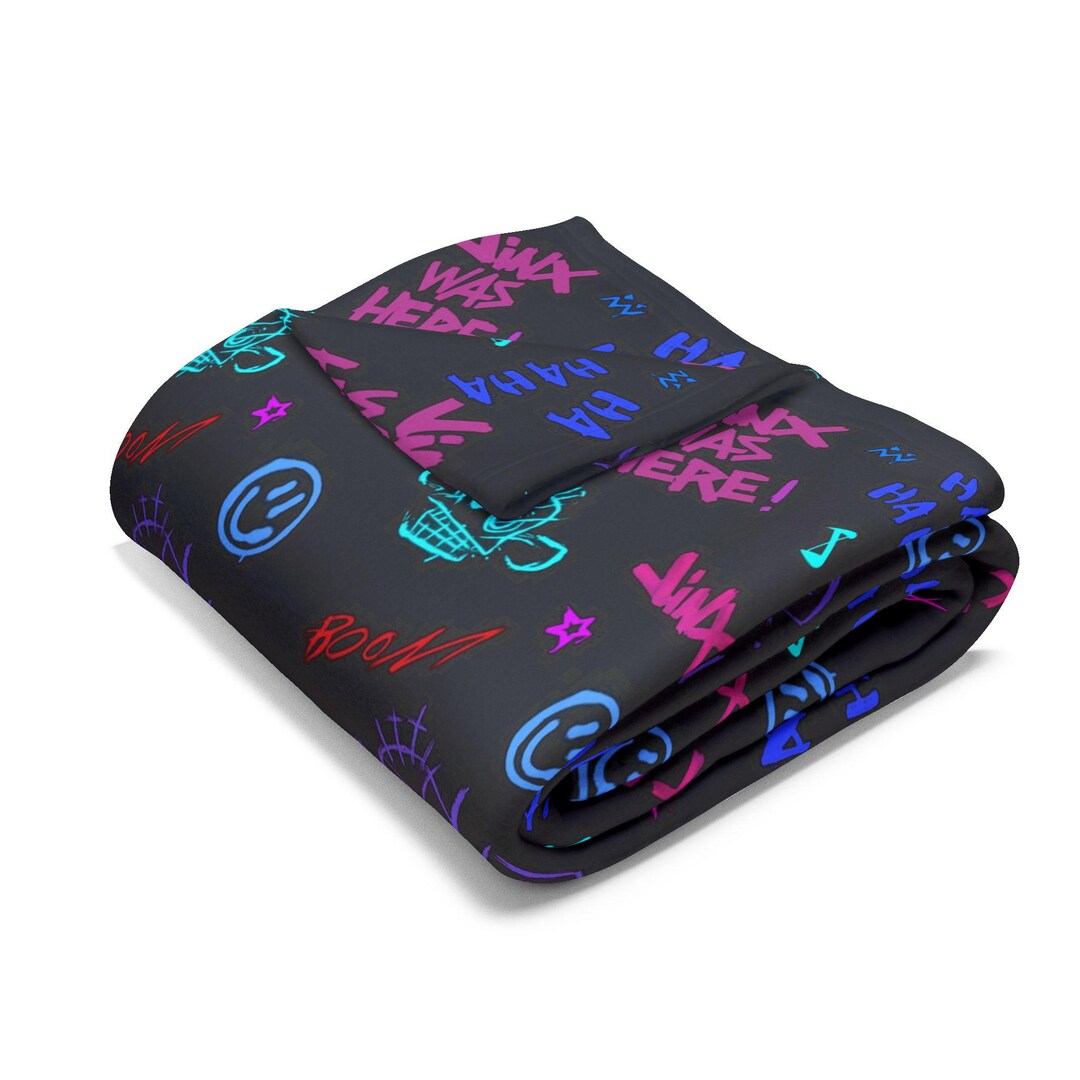Arctic Fleece Blanket, Jinx Arcane League of Legends Inspired Bedding, Throw, Gift for Gamers ...
