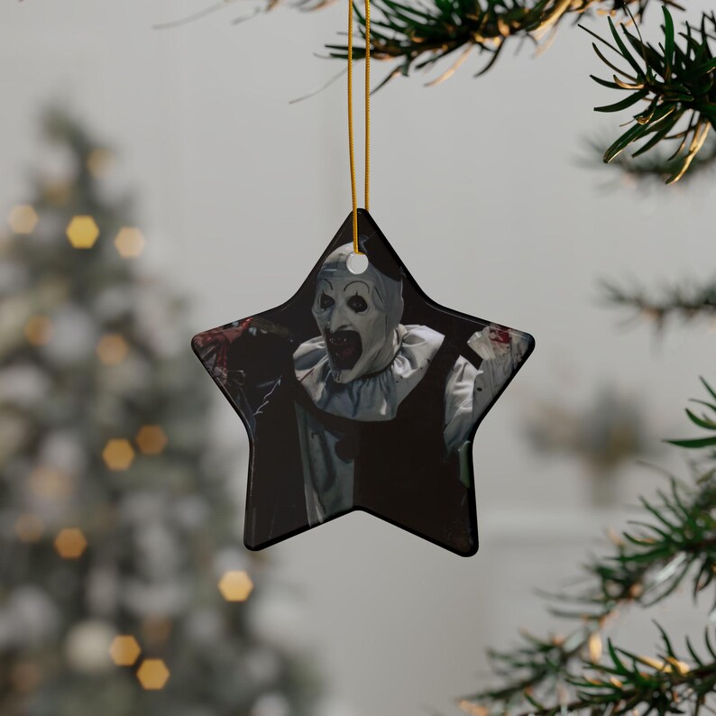 Ceramic Ornaments, Art the Clown Terrifier Double-sided Ornament ...