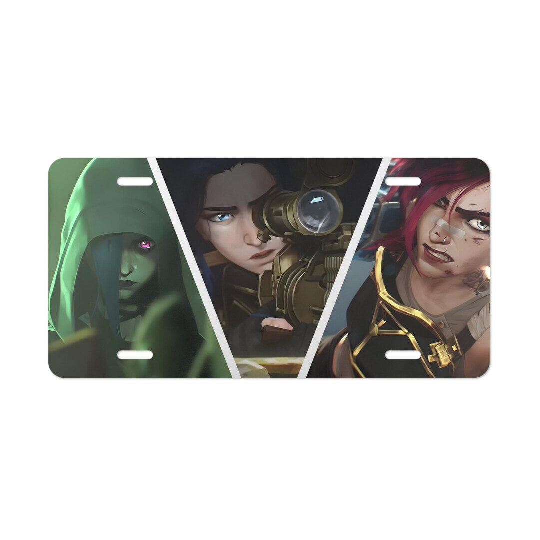 Arcane Vanity Plate [jinx][caitlyn][vi] [car Accessories][lifestyle] - Etsy