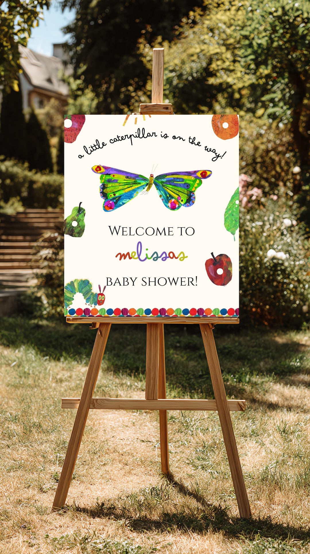 Very Hungry Caterpillar Welcome Sign | Caterpillar Baby Shower Welcome ...