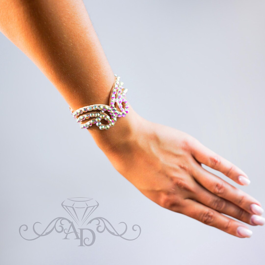 Crystal Wrist Bracelet, Ballroom Dance Jewelry, Ballroom Dance Bracelet ...