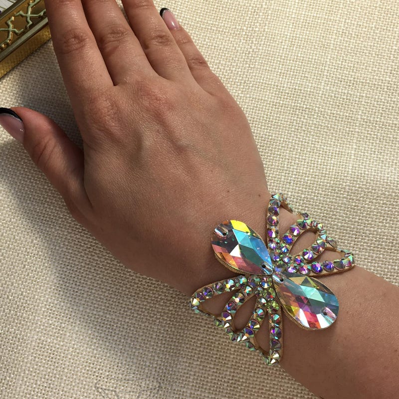 Ballroom Rhinestone Cuff - Etsy