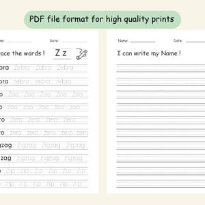 Kindergarten Handwriting Words Tracing Worksheets | Writing Activity ...