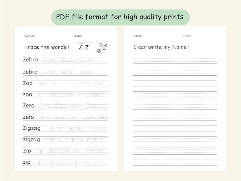 Kindergarten Handwriting Words Tracing Worksheets | Writing Activity ...
