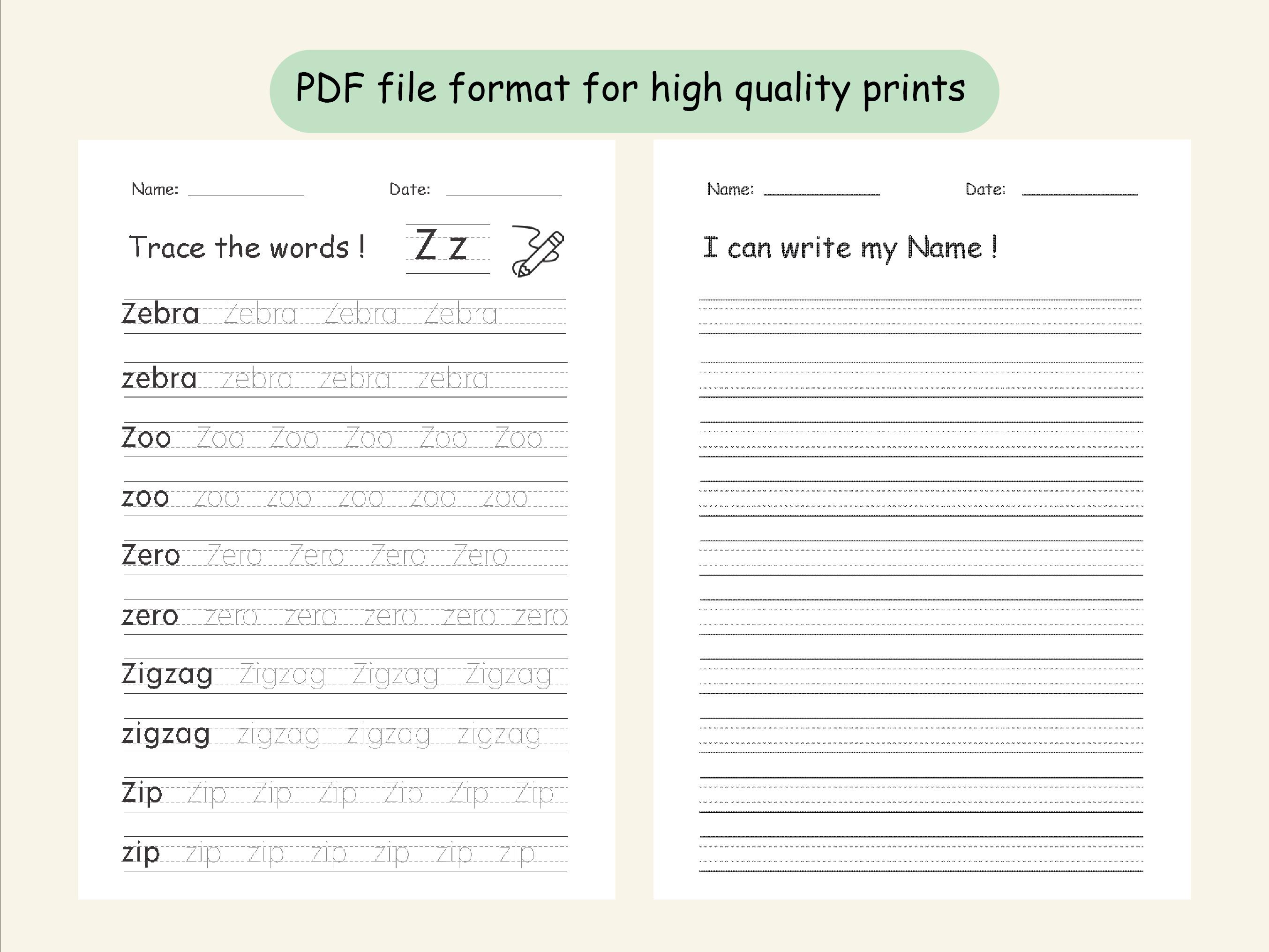 Kindergarten Handwriting Words Tracing Worksheets | Writing Activity ...