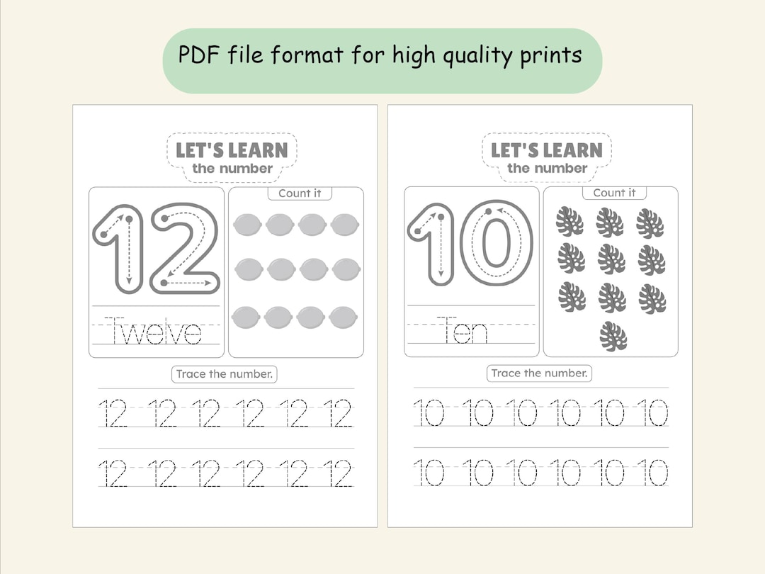 Number Tracing Worksheets 1-20 | Preschool Printable | Handwriting ...