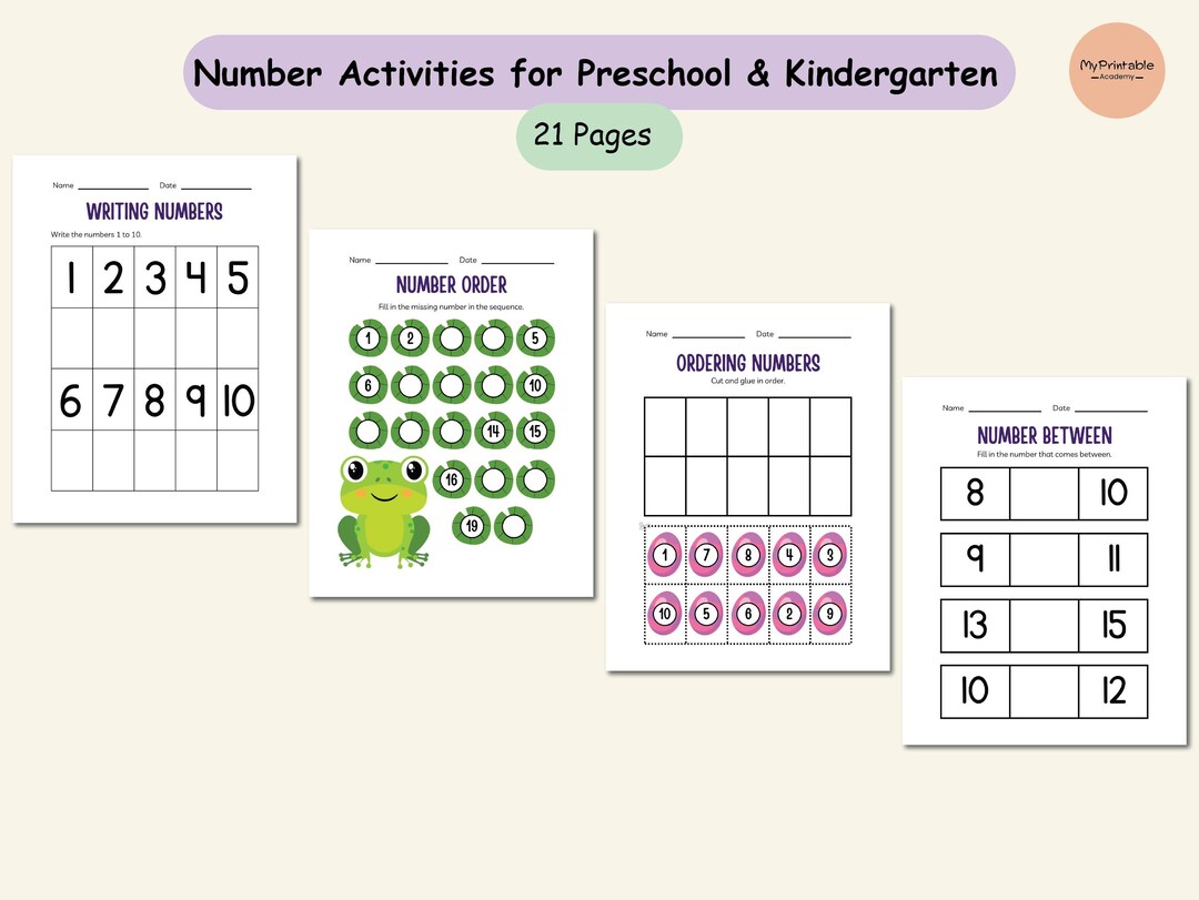 Preschool Number Worksheets | Number Activities for Preschool and ...