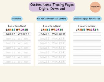 Trace Your Name Printable - Etsy Canada