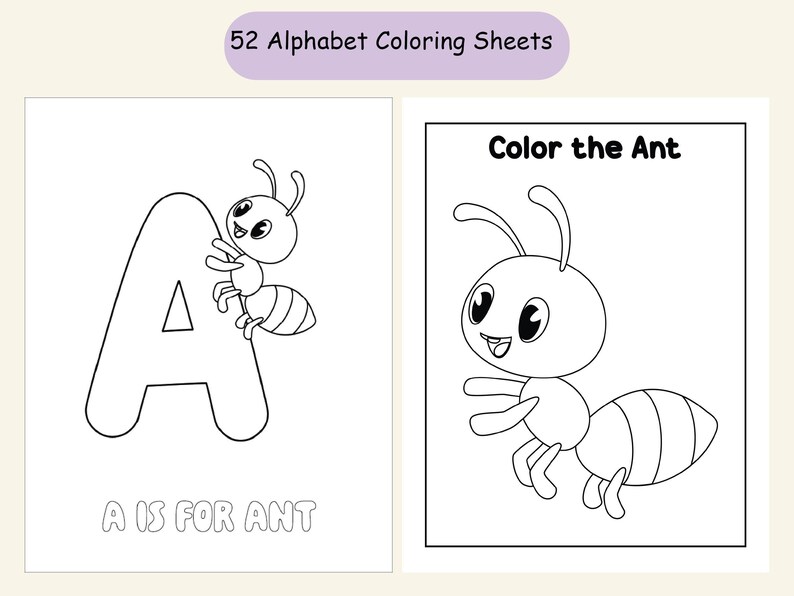 52 ABC Colouring Pages Alphabets Colouring Worksheets Coloring Sheets ...