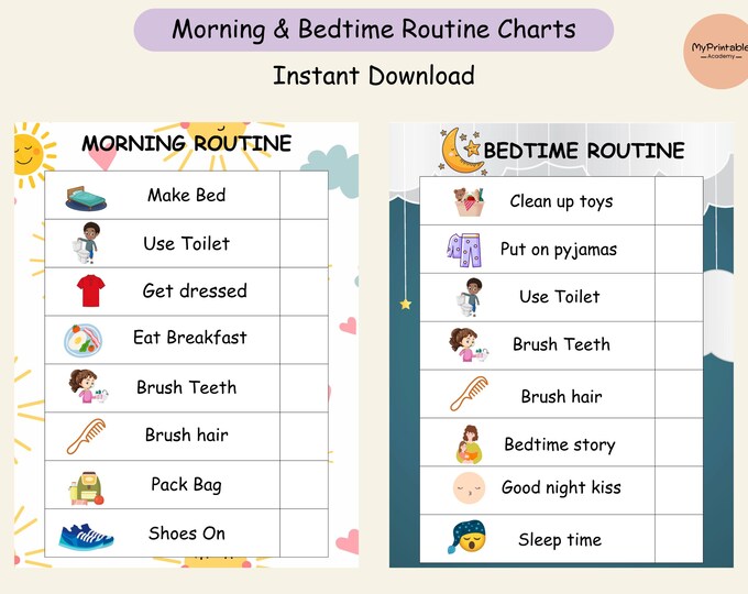 Before School | After School Routine Chart | Morning | Afternoon ...