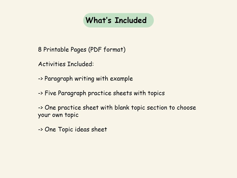 Paragraph Writing Practice Worksheets With Example, Printable Guided ...