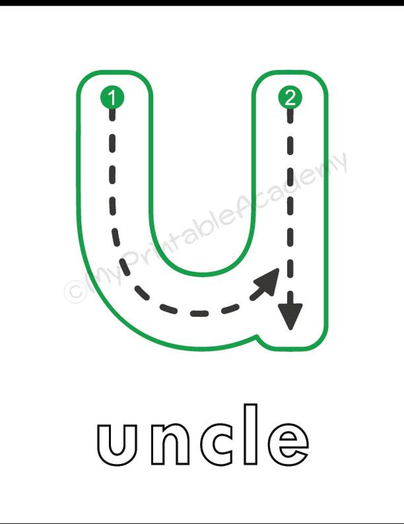 Alphabet Tracing Worksheets for Preschool & Kindergarten Uppercase and ...