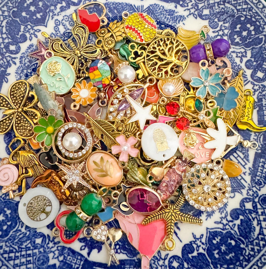 Bulk Charms, Mystery Grab Bag Gold Charms, Charms for Bracelets, Charms ...