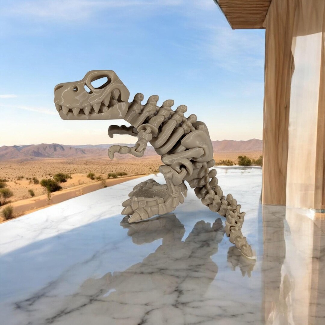 Articulated 3D Printed T-rex Fidget Toy: Desk Decor & Stress Relief - Etsy