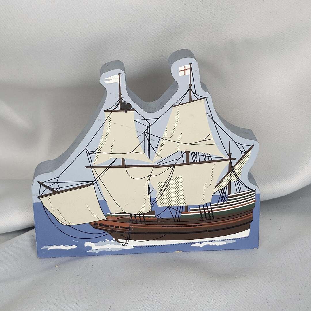 Wooden Cutout Shelf Decor Mayflower II - Signed by Artist 1999 - Etsy