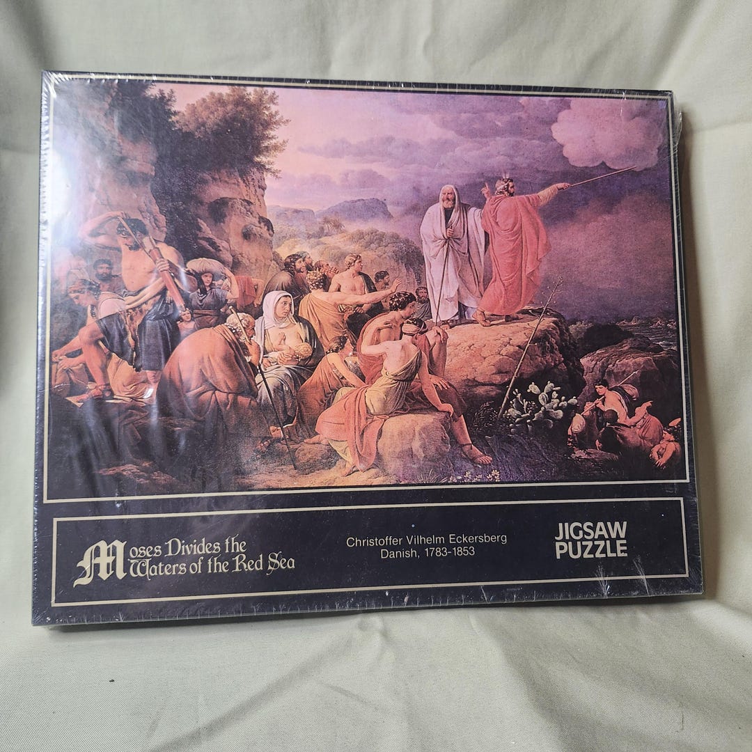 Vintage Religious Jigsaw Puzzle - Moses Parting the Red Sea - 500 Pcs ...