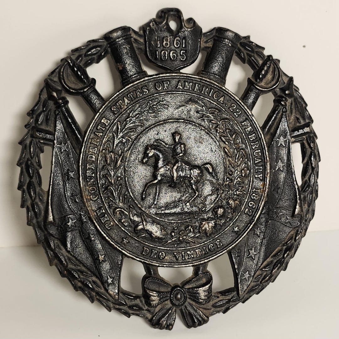 1952 Dated Seal of the Confederacy - Cast Iron Souvenir Trivet - for ...