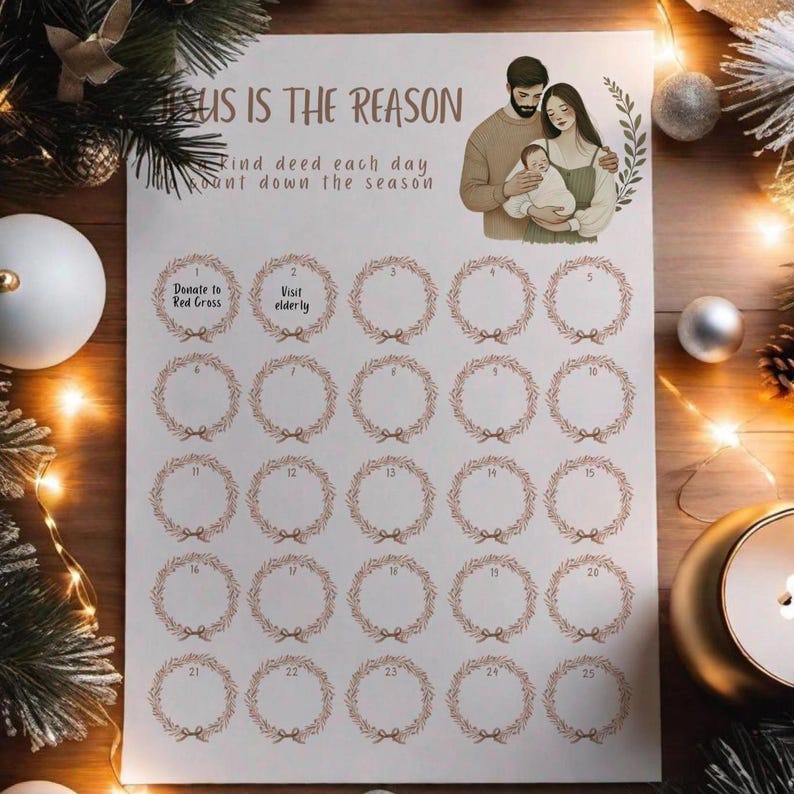 Jesus is the Reason Acts of Kindness Advent Calendar for Kids ...
