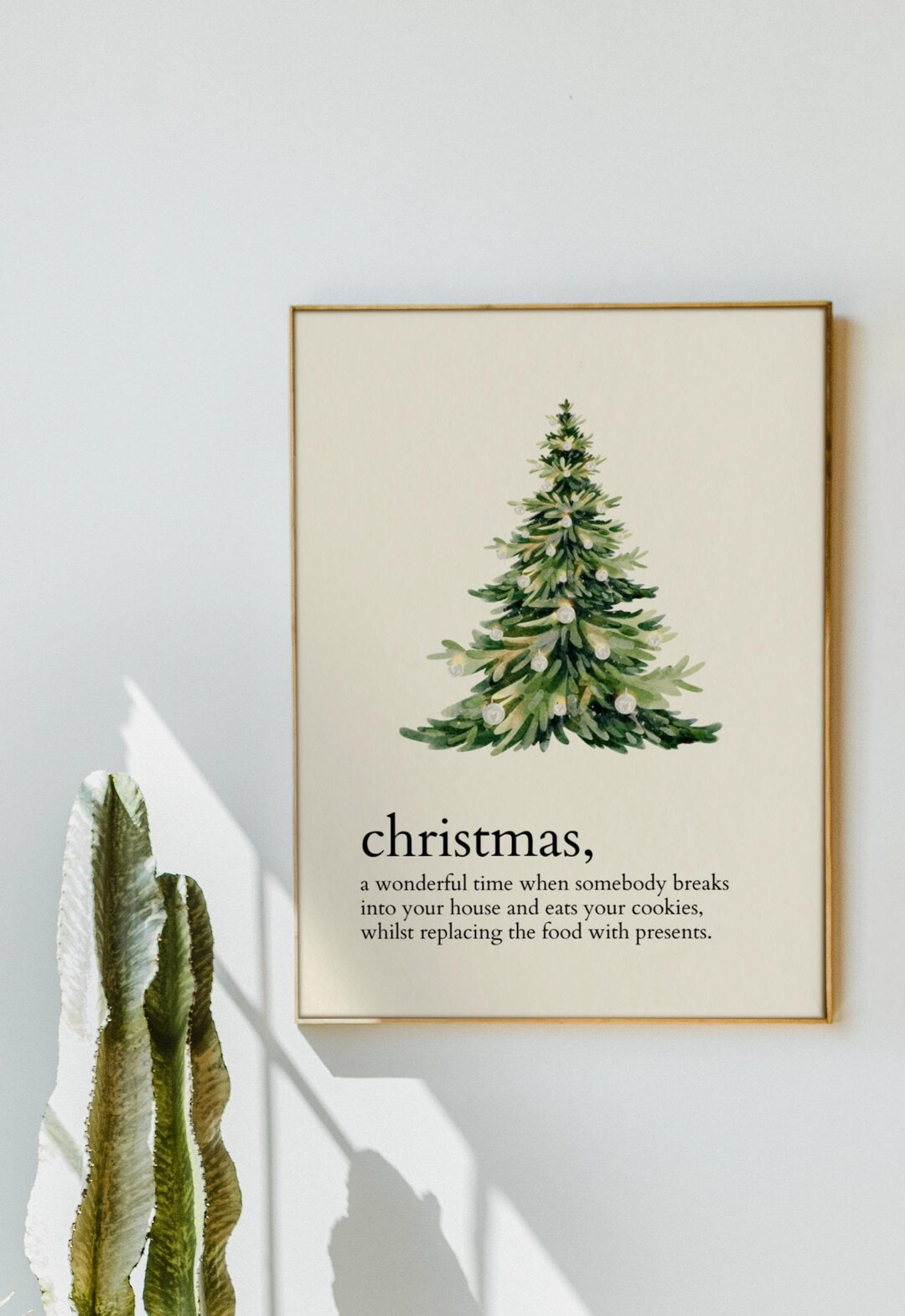 CHRISTMAS Definition Wall Art, Christmas Wall Card, Aesthetic Print ...
