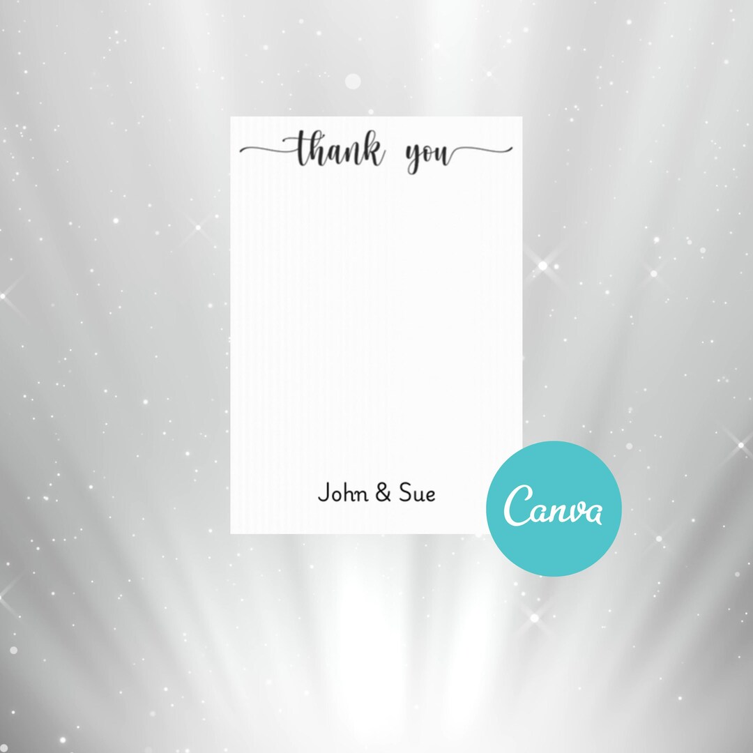Editable Thank You Note Template | Canva Printable Thank You Card ...