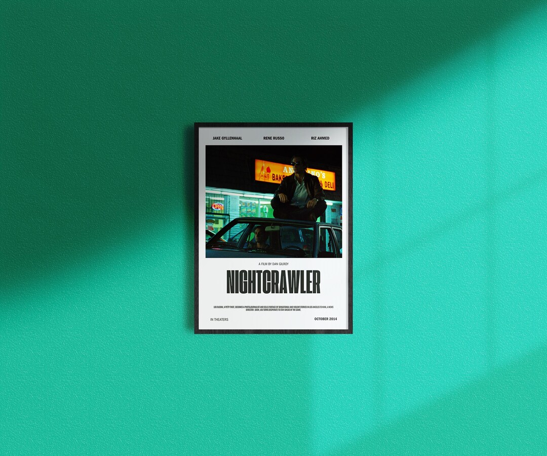 Nightcrawler Minimalist Poster – Thriller Movie Art Print – Jake ...