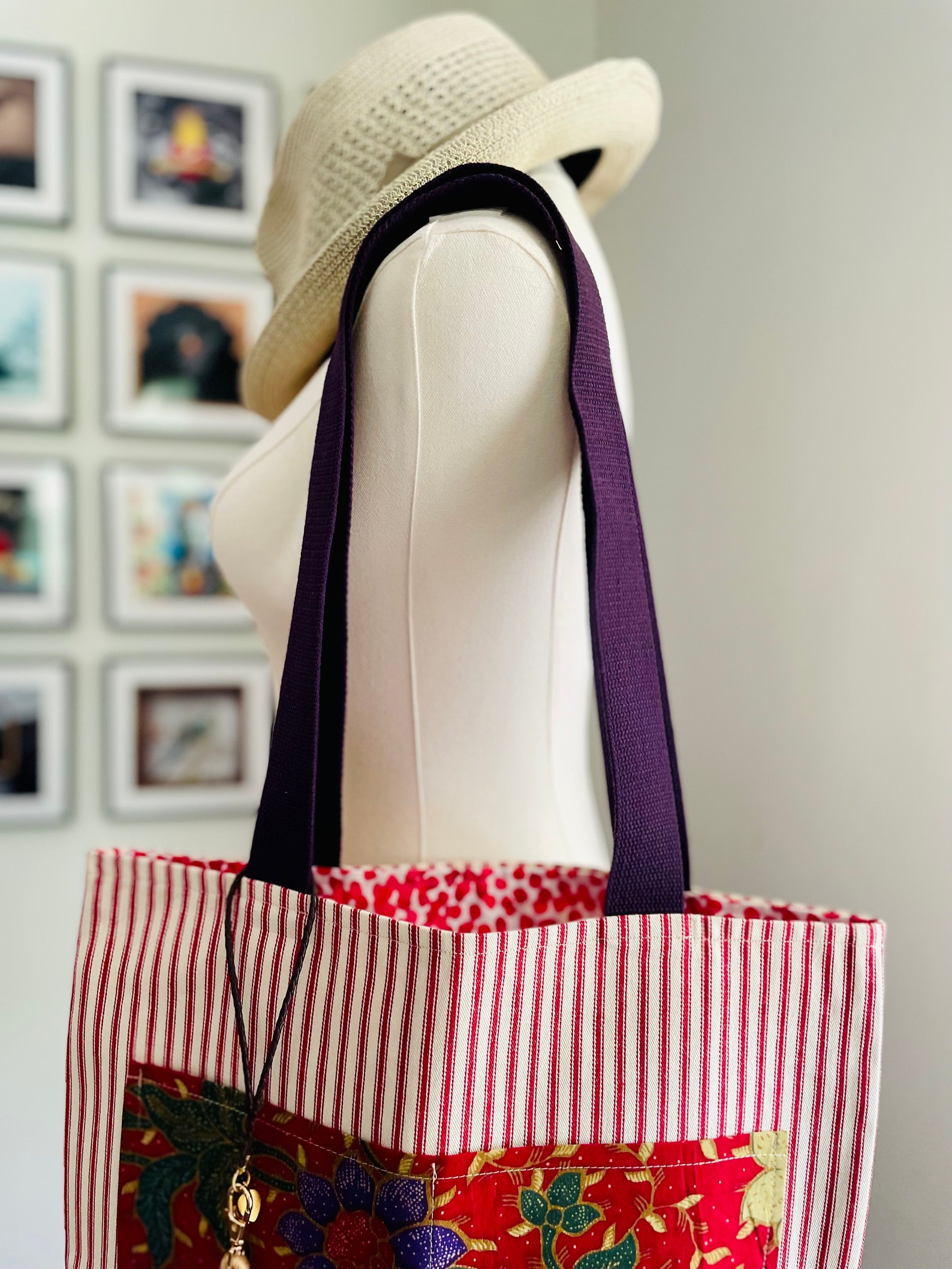 Colorful and Whimsical, Large Tote Bag. Perfect for Summer Outings and ...