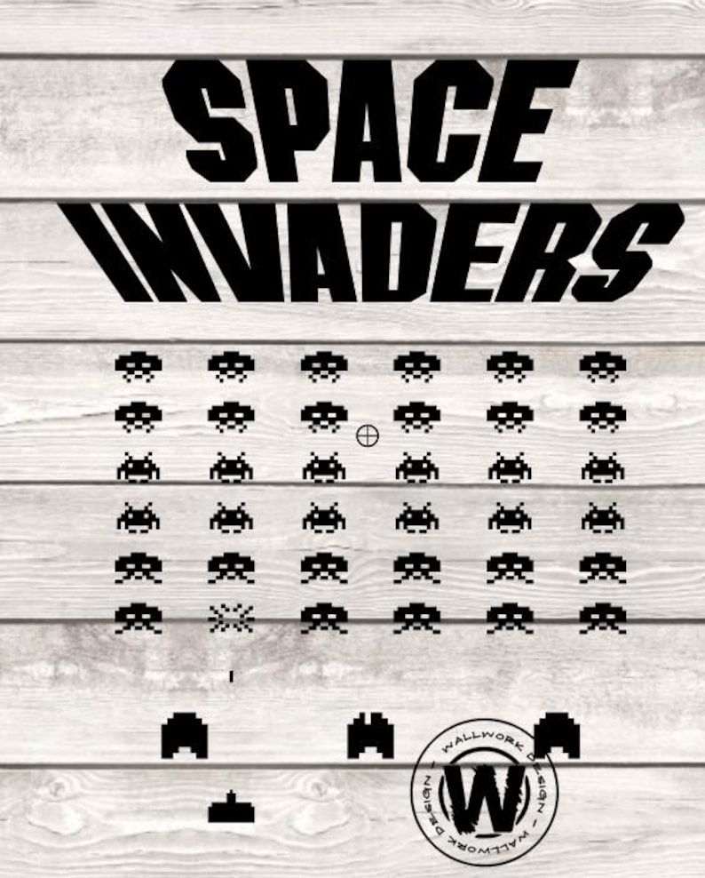 Space Invaders SVG/PNG, Retro Gaming Clipart (digital Download) - Etsy