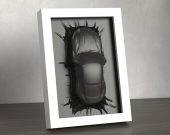 3D Framed Custom Car Wall Art Aston Martin Vantage Artwork | Motorsport ...