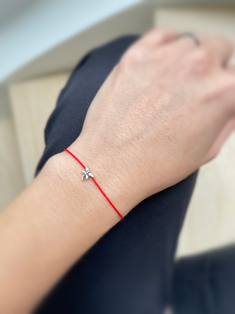 Tiny Dragonfly Charm, Red String Bracelet, Red Thread, Dainty and Cute ...