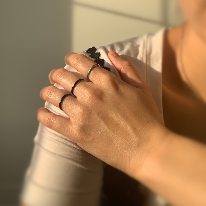 Black Metal Ring - Etsy