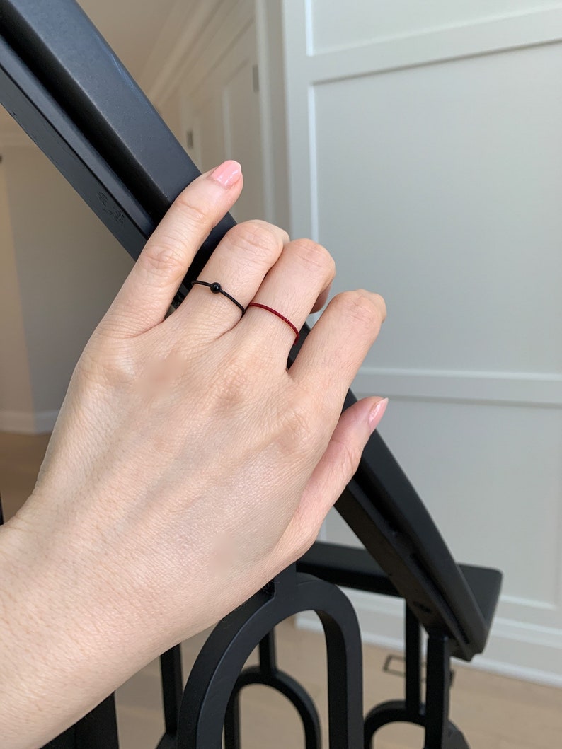 Couple Promise Rings Red String of Fate Red String Ring | Etsy