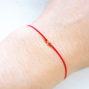 Gold Infinity Charm, 13 Reasons Why, Red String Bracelets, Infinity ...